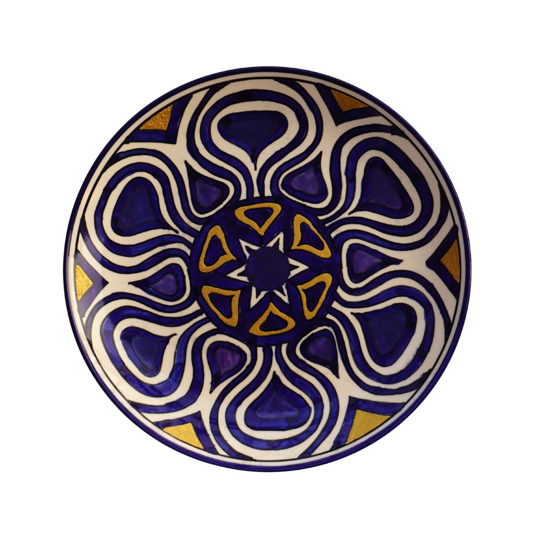 Cleopatra Blue Pottery Wall Plate | Home Decor & Gift – The Milestones ...